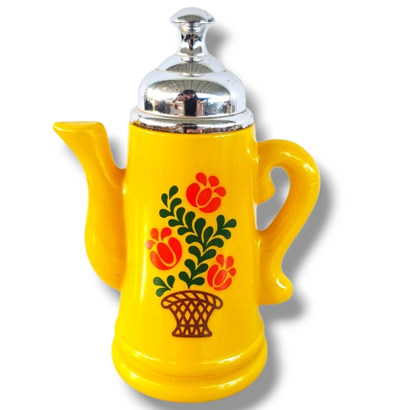 Avon | Other | Vintage Avon Yellow Coffee Teapot Pitcher Perfume Bottle ...